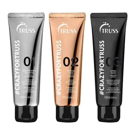 Crazy For Truss kit (3 units of 100 ml / 3.38 fl. oz each) + Mini Delu | gbi beauty supply